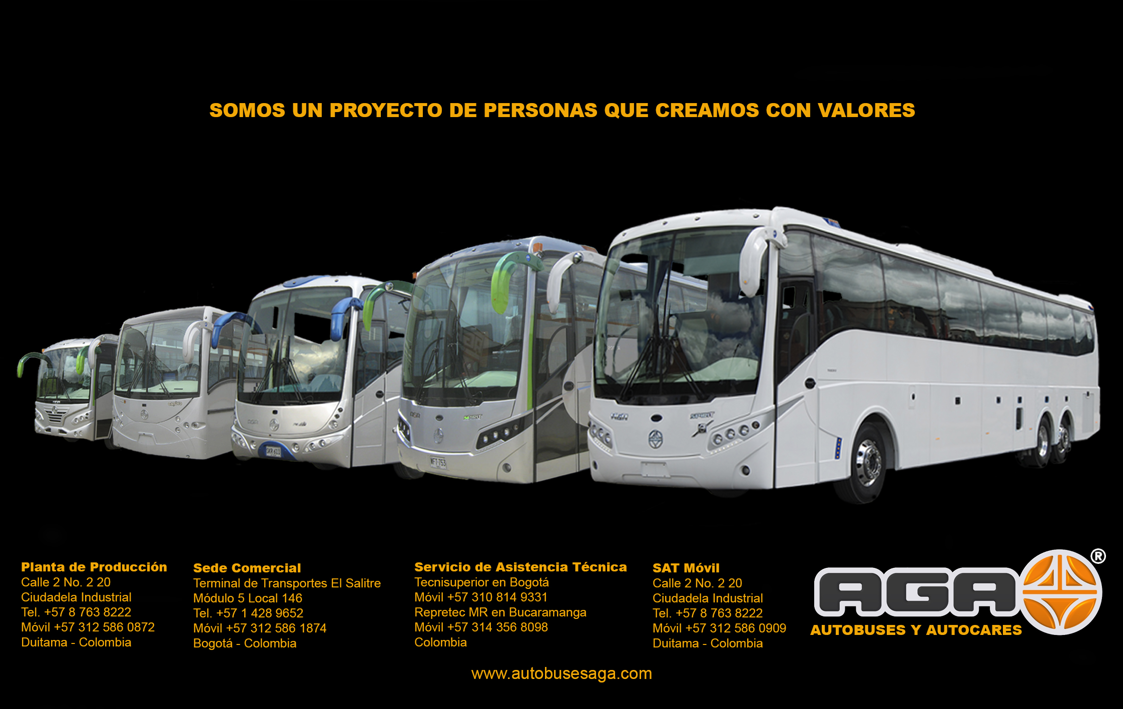 Autobuses AGA de Colombia S.A. - carrocerías